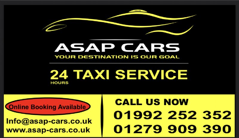 ASAP Hoddesdon Taxis, Hoddesdon | 2 reviews | Taxi Company - FreeIndex